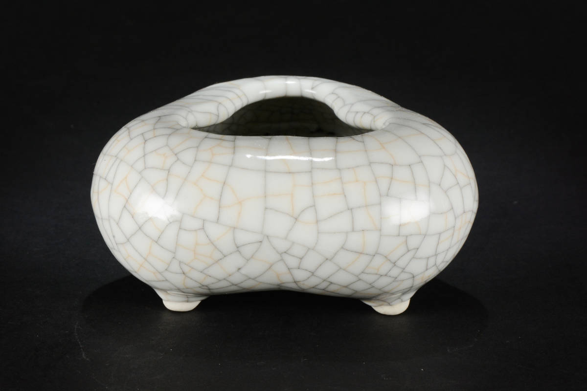 竹里 初出し 清時代 哥釉 瓜形 水盂 筆洗 箱付 文房具 書道具 陶磁器 唐物 中国 骨董 古董 古美術 TK25-029(清)｜売買されたオークション情報、yahooの商品情報をアーカイブ ...