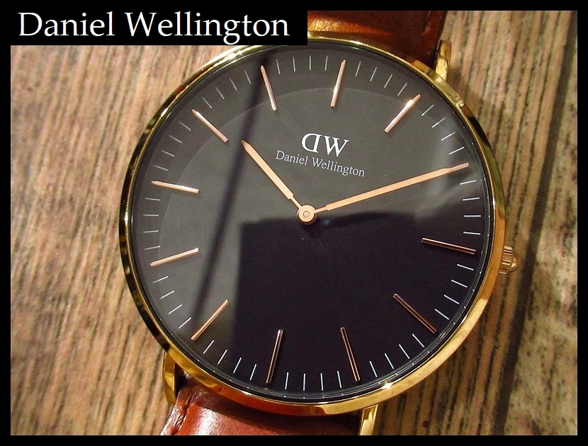 Daniel Wellington ダニエルウェリントン B40R19 CLASSIC クラシック 41mm ビッグフェイス 純正 レザー ベルト 2針 クォーツ 腕時計(2針（時、分 ...