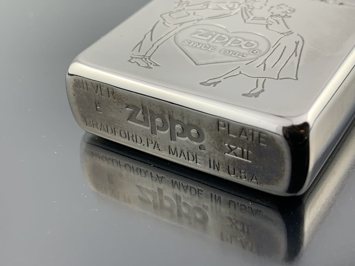 A574 1円 SILVER PLATE Zippo ジッポライター E BRADFORD.PA. MADE IN USA(Zippo)｜売買 ...