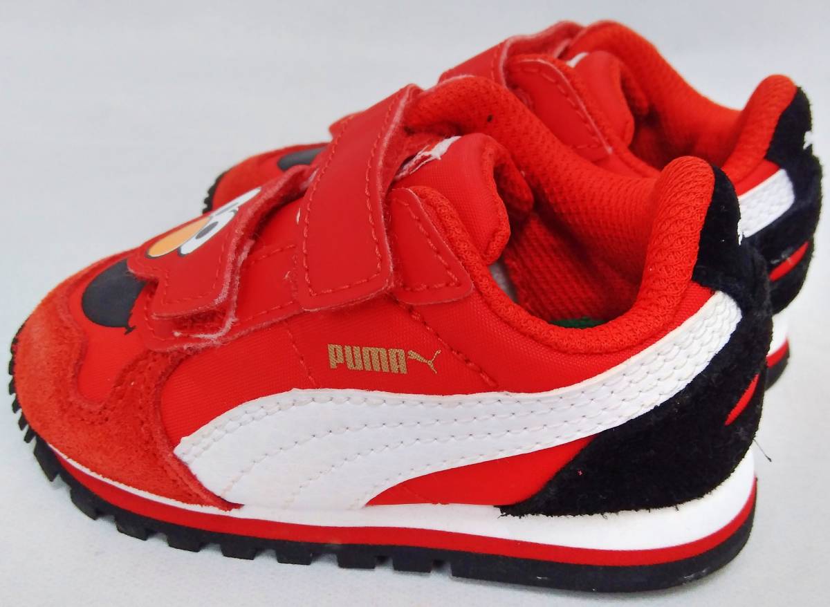 puma キッズ ベビー シューズ スニーカー 13cm レッド 赤 SESAME STREET セサミストリート エルモ 360050-01 ...