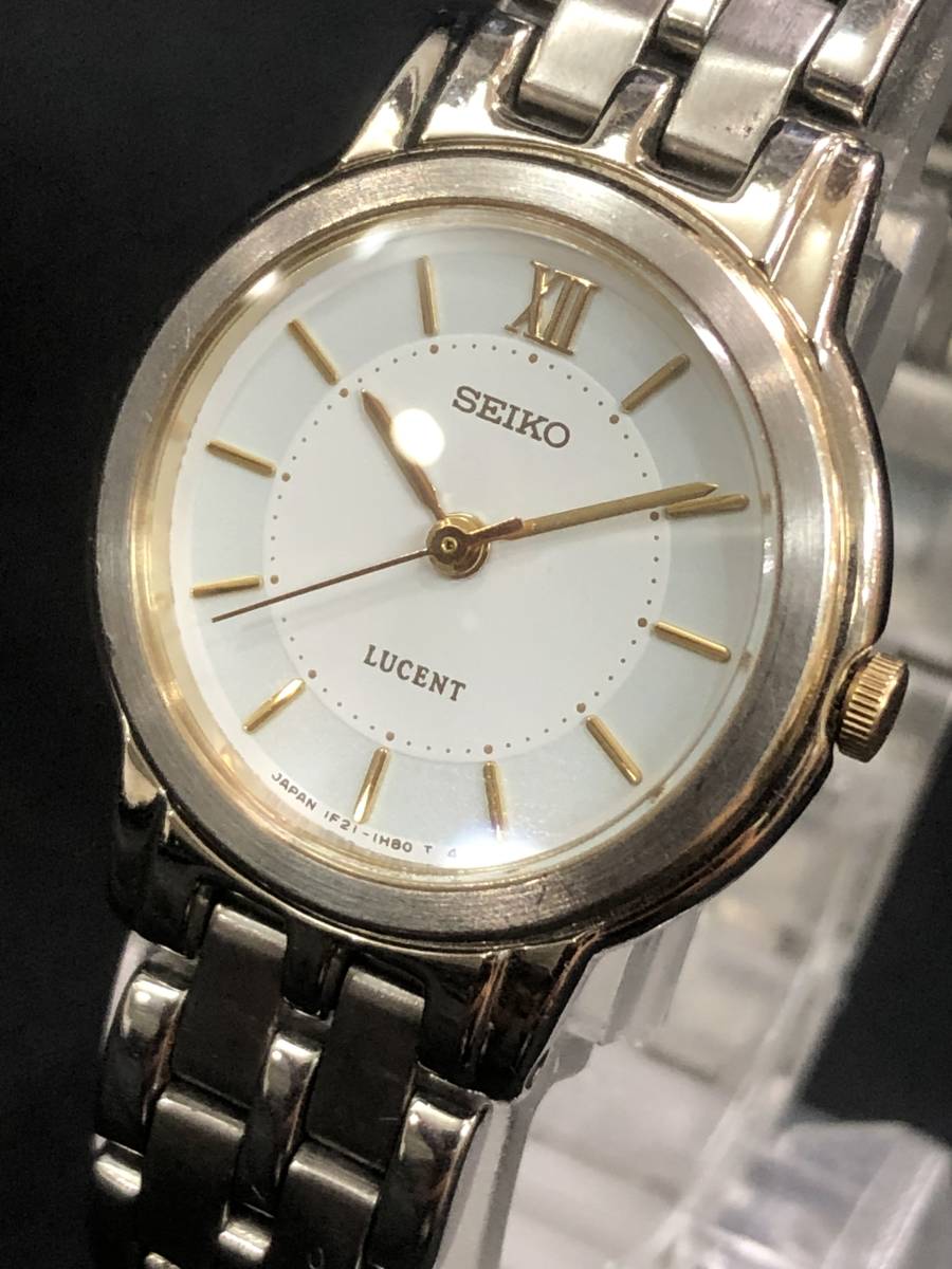 500円スタート 電池交換済 SEIKO LUCENT/セイコー ルーセント レディース腕時計 クォーツ ゴールド ホワイト 1F21-0K70 稼働品 純正ベルト(セイコー)｜売買された ...