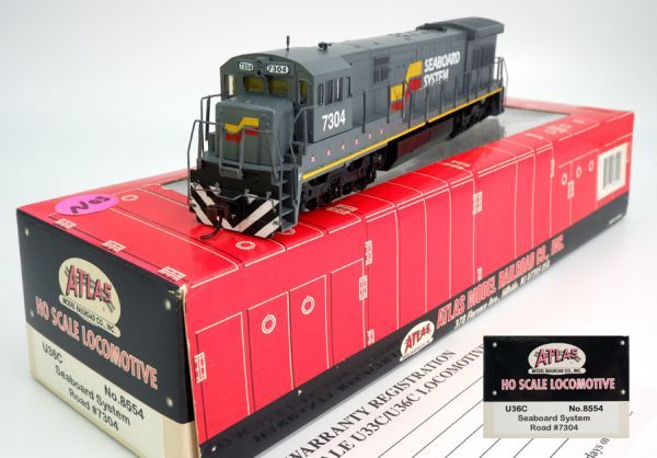 e1434 HOゲージ 鉄道模型 ATLAS U36C No.8554 Seaboard System Road ＃7304 外国車両 HO ...