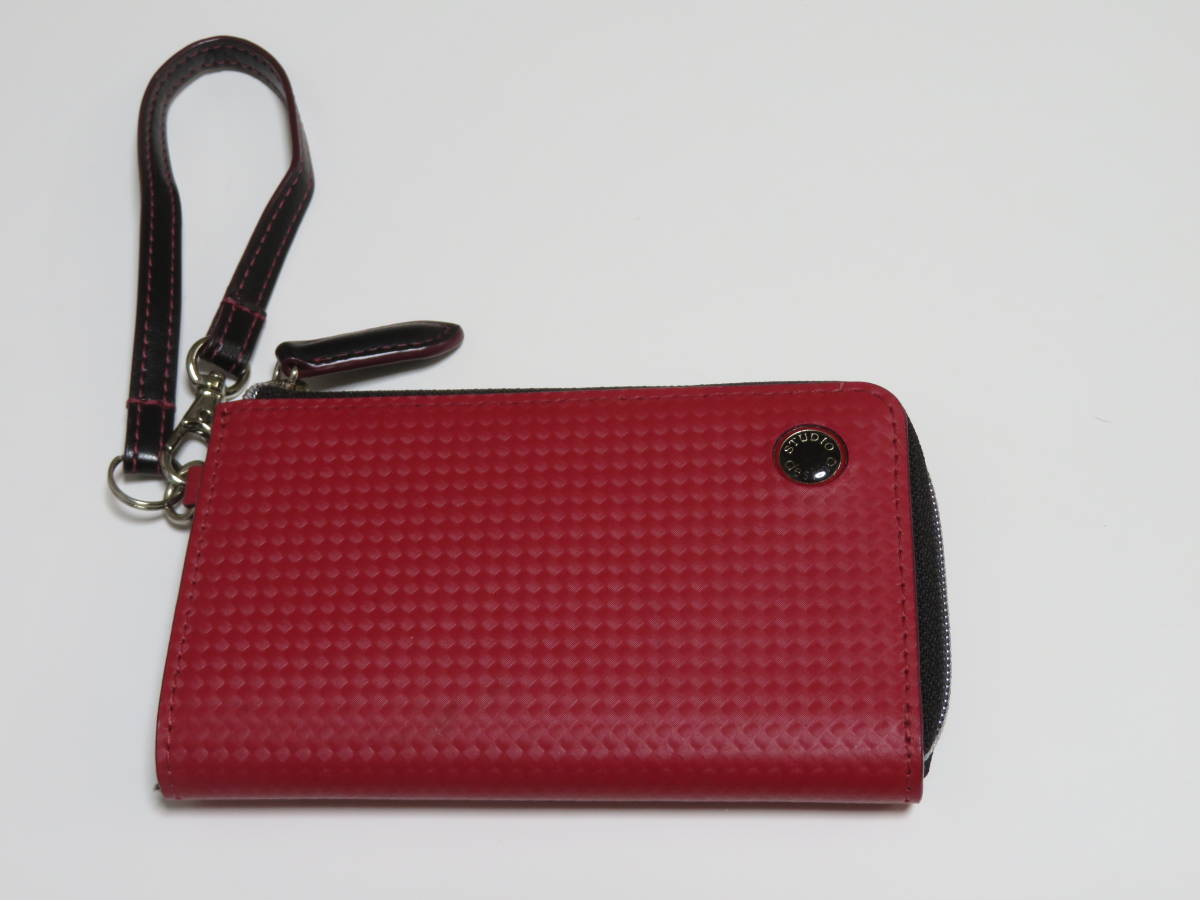 STUDIO desimoスタジオデシモ レッド色カーボンデザイン 3連キーケース レザーL字ファスナーミニ財布 カードケース 小銭入れ 赤色 1個(男性用)｜売買されたオークション情報 ...