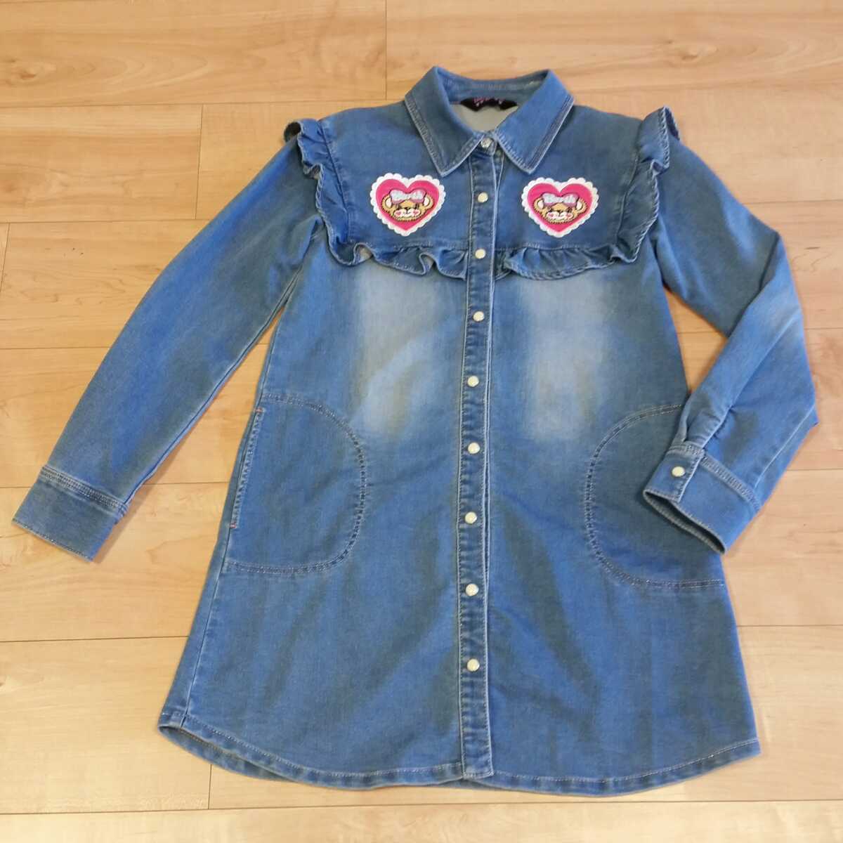 アースマジック マフィーちゃん デニムワンピース 140 130 / EARTH MAGIC ロングカーデ 上着 アウター(140（135～144cm）)｜売買されたオークション情報 ...