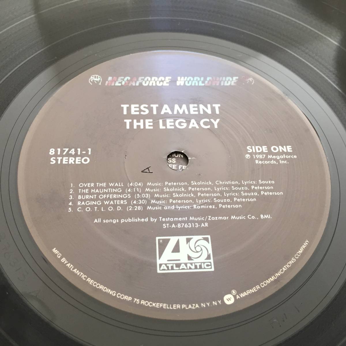 US盤/Vinyl/12''/Megaforce Worldwide/81741-1/1987年盤 Testament / The ...