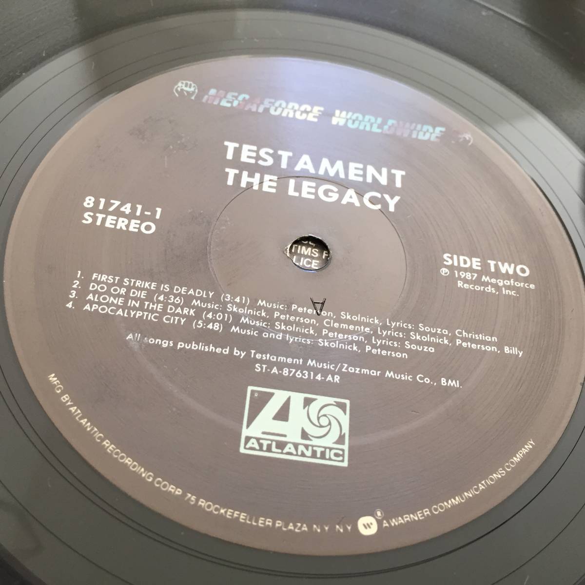 US盤/Vinyl/12''/Megaforce Worldwide/81741-1/1987年盤 Testament / The ...