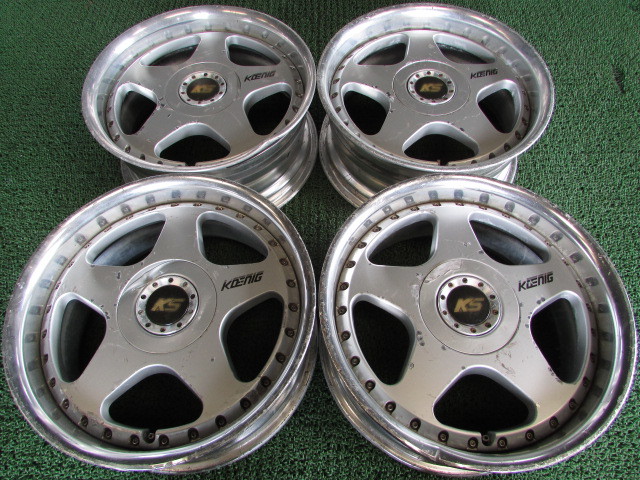D1142 SSR KOENIG ケーニッヒ 17インチ 7.5J+12 120-5H 4本セット ジャンク 修正ベース BMW E32 7 ...