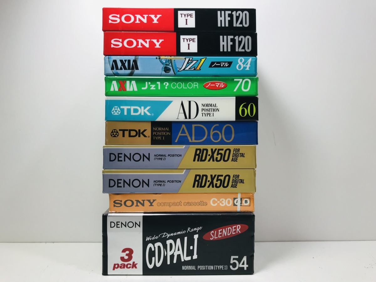 AXIA DENON TDK 他＜ノーマルカセットテープ 12本まとめ＞SONY C30/DENON CD PAL Ⅰ 54 他 NORMAL ...