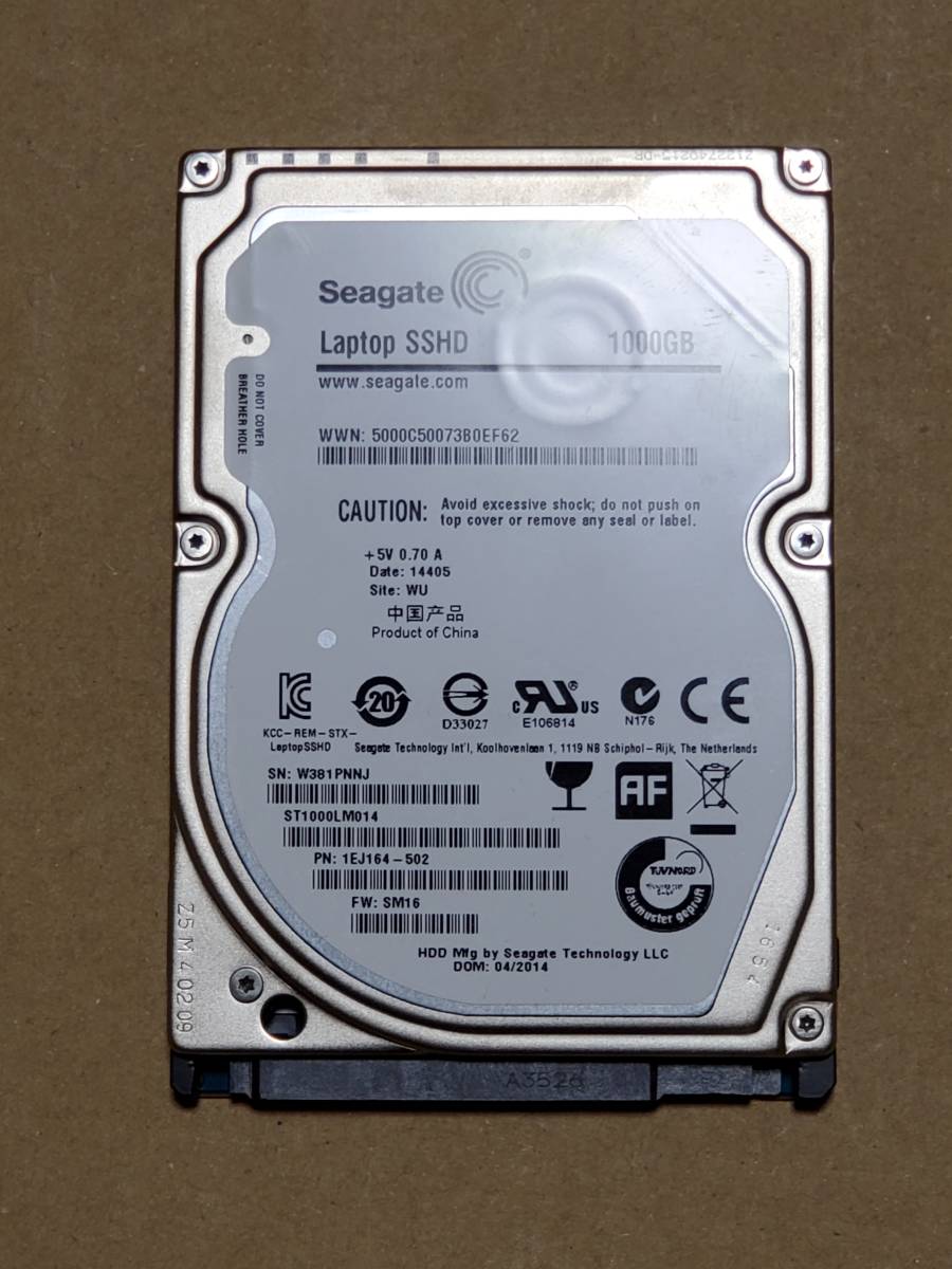 Seagate ST1000LM014-1EJ164 1000GB 1TB SSHD 2.5インチ SATA 正常判定(500GB～)｜売買さ ...