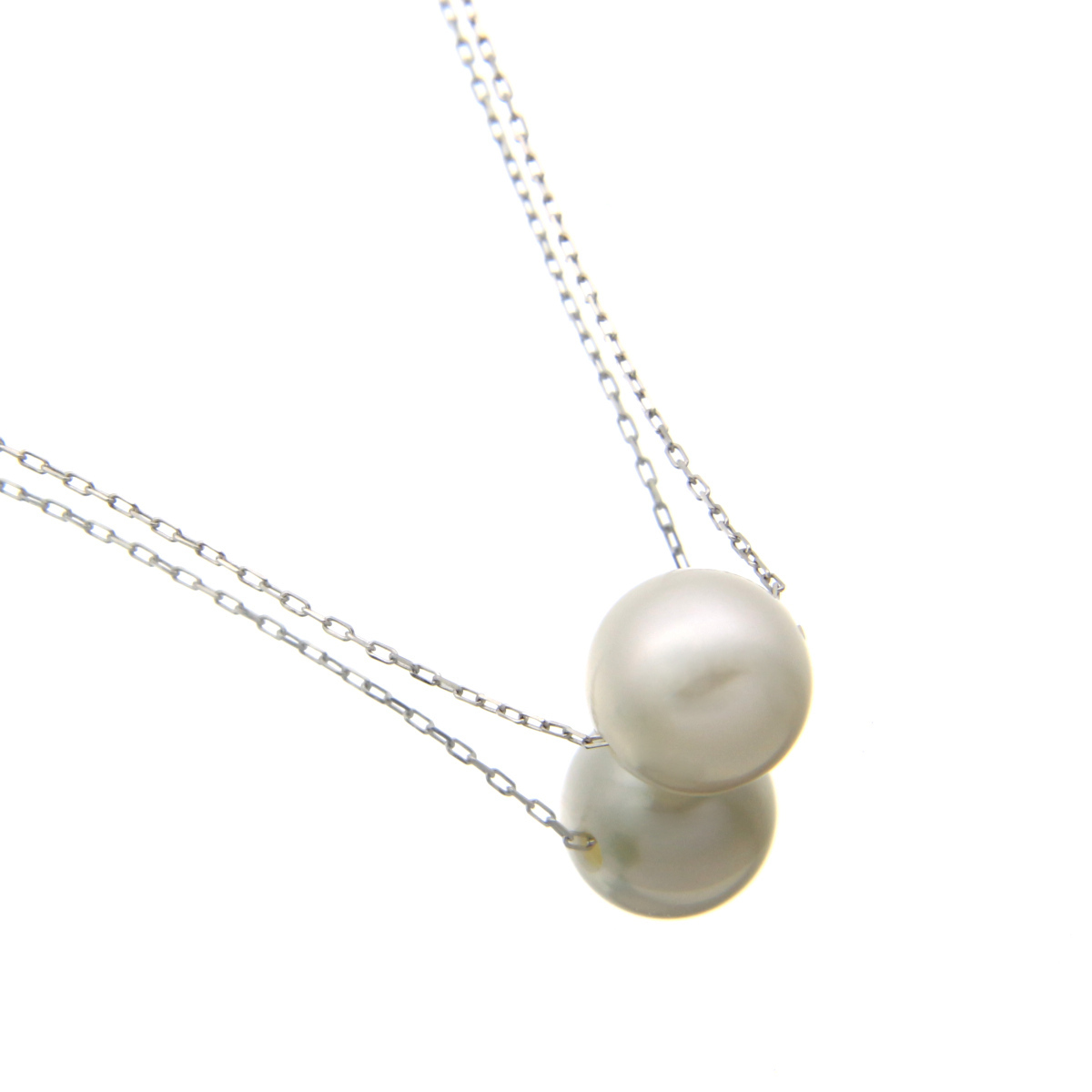 PLUSTER K18 真珠 パールネックレス 本真珠 あこや真珠 一粒 7mm 7.5mm ホワイトゴールド 冠婚葬祭 約0.96g B / M0490(アコヤ真珠)｜売買されたオークション ...