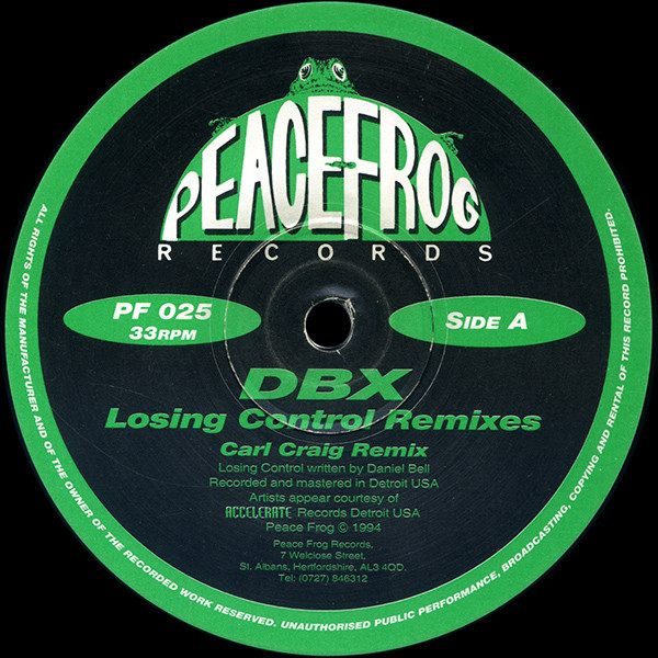 DBX / Richie Hawtin / Robert Hood / Carl Craig - Losing Control Remixes ...