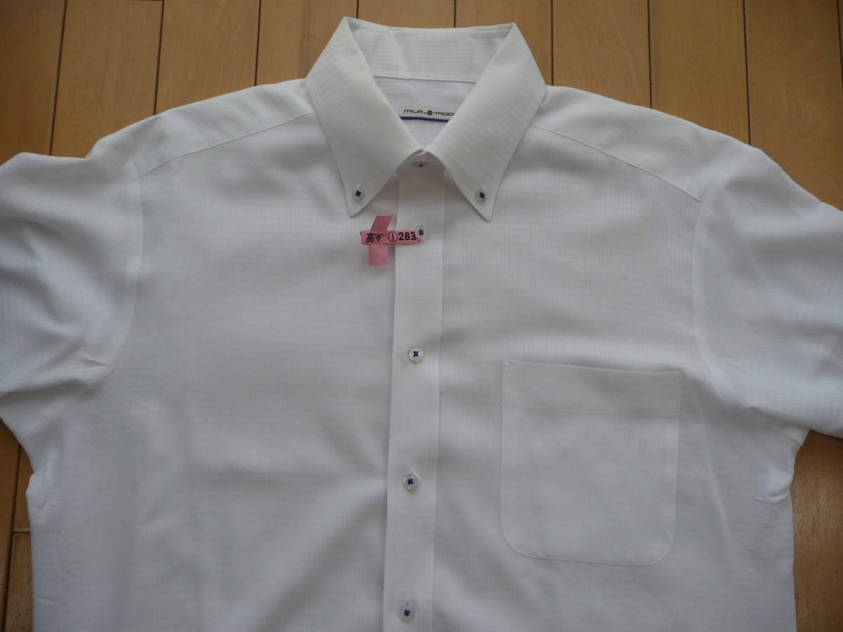 送料198円 MILA MODA ボタンダウンシャツ 41 半袖 白(Lサイズ)｜売買されたオークション情報、yahooの商品情報をアーカイブ公開 - オークファン（aucfan.com）