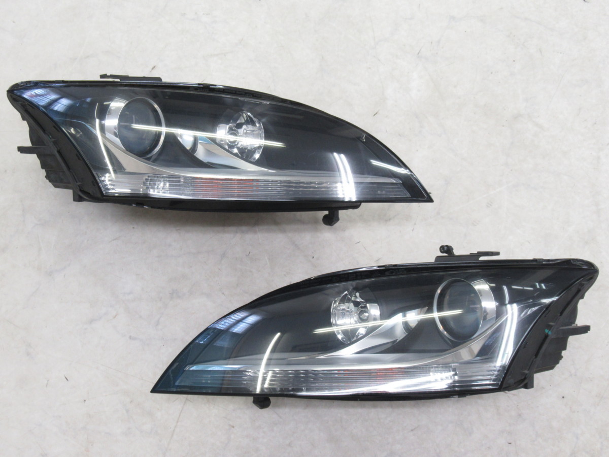 21070616 アウディTT 8J系 前期純正HIDプロジェクターヘッドライト 8J0 941 003 F/8J0 941 004 F 左右 ...