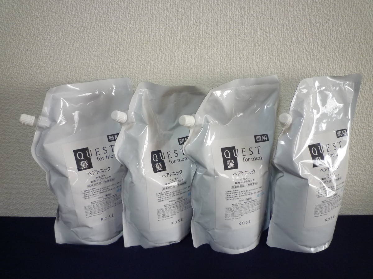 コーセー クエスト 薬用ヘアトニック 業務用 1200ml ×4個 無残香性 Kose 頭用 Quest for men(その他)｜売買された ...