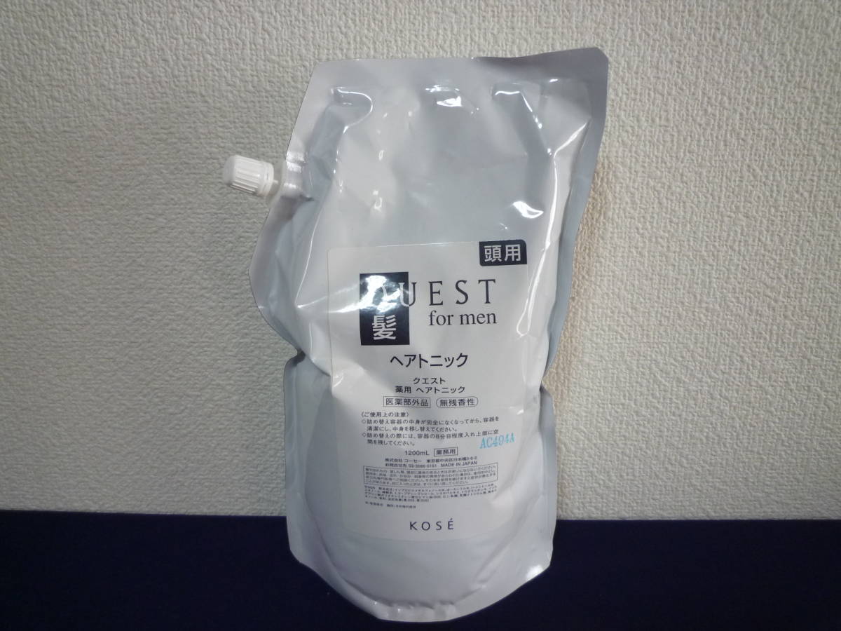 コーセー クエスト 薬用ヘアトニック 業務用 1200ml ×4個 無残香性 Kose 頭用 Quest for men(その他)｜売買された ...