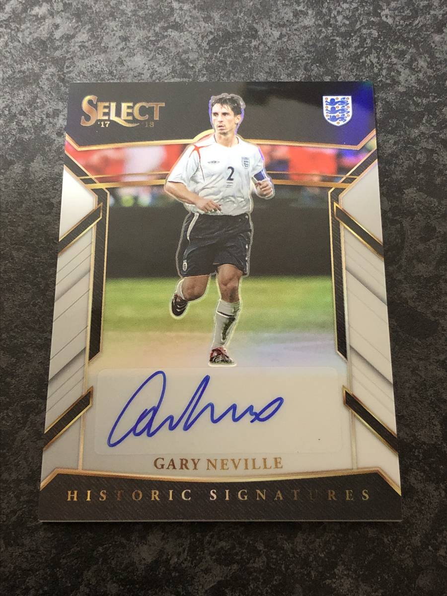 2017-18 Panini Select Soccer Gary Neville Historic Signatures White 直筆 ...
