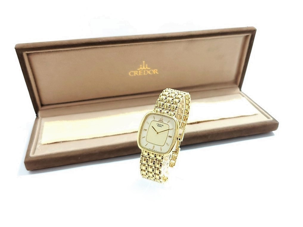SEIKO/セイコー CREDOR/クレドール 18KT 5A74-3B80 Cal.5A74A クォーツ メンズ/紳士用 腕時計 ゴールド ...