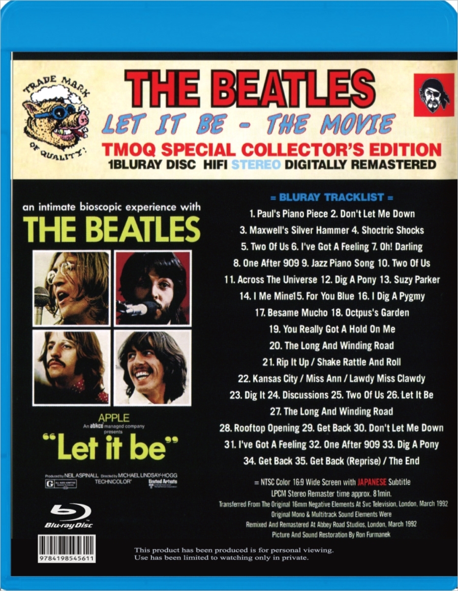 ビートルズ Let It Be - The Movie The Beatles Blu-Ray(洋楽)｜売買されたオークション情報、yahoo ...