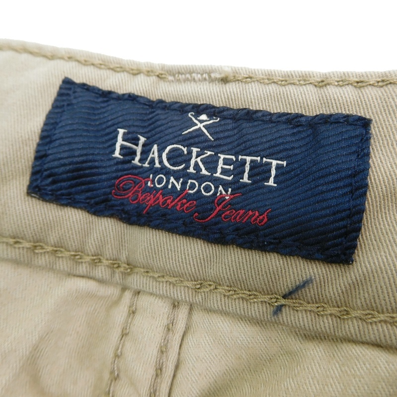 HACKETT LONDON ハケット 定1.9万 伊勢丹取扱 Premium Bespoke Jeans コットンツイル ストレッチパンツ ...
