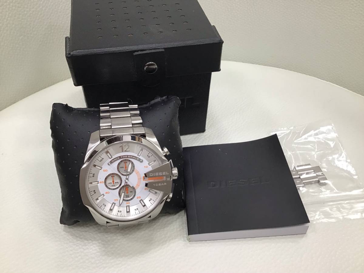 格安セール DIESEL ディーゼル メンズ腕時計 DZ-4328 クロノグラフ デイト メガチーフ ステンレスベルト QZ クオーツ 稼働品 ...