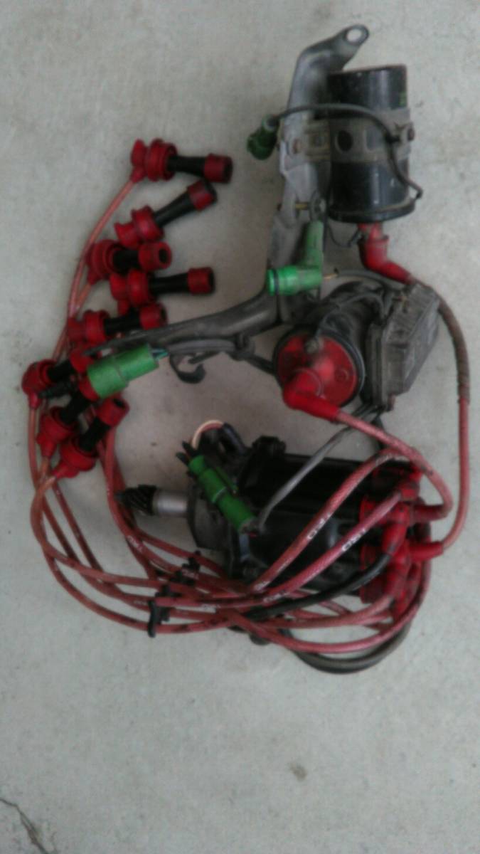 3T-GTE 3T-GT 3TG ディストリビューター イグナイタ コイル デスビ 激レアTRDプラグコード 実働 品 ツインプラグ(エンジン ...