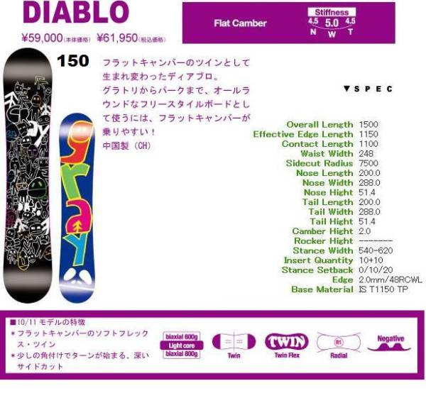 51％off GRAYグレースノーボード2010/2011 DIABLO 150(150cm-155cm未満)｜売買されたオークション情報 ...