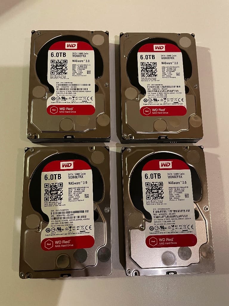Western Digital WD RED WD60EFRX 6TB ×4本 DOD消去済み(2TB～)｜売買されたオークション情報 ...