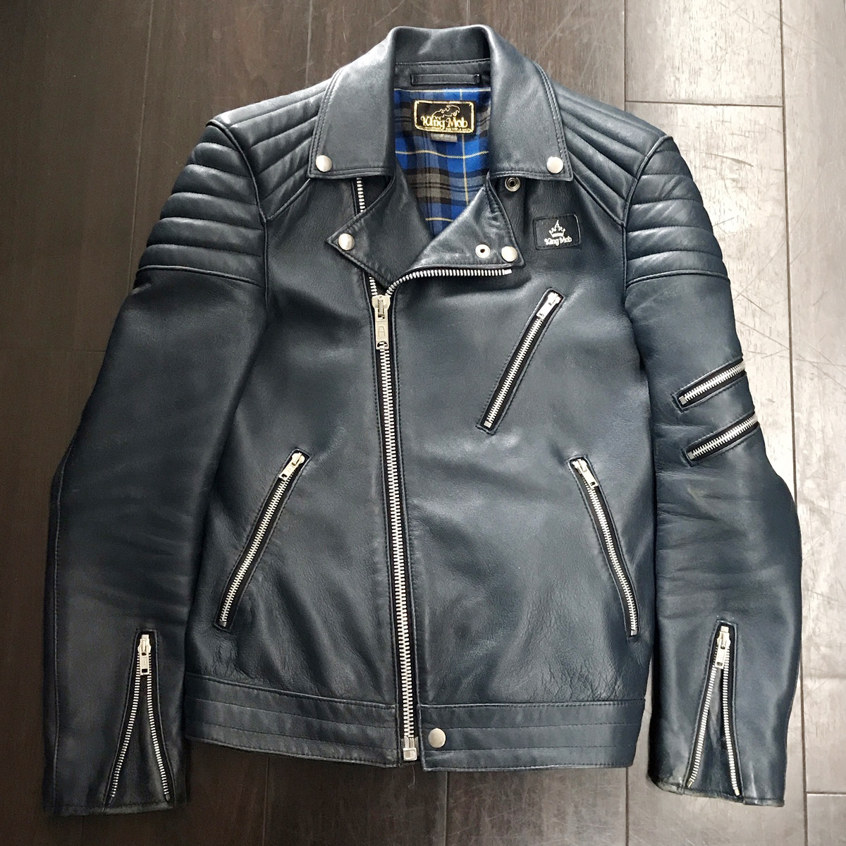 KingMob キングモブ ダブルライダース ネイビー S 紺 u.k 666 トリプルシックス ラリー Lewis ルイスレザー(Sサイズ)｜売買されたオークション情報、yahooの商品情報 ...