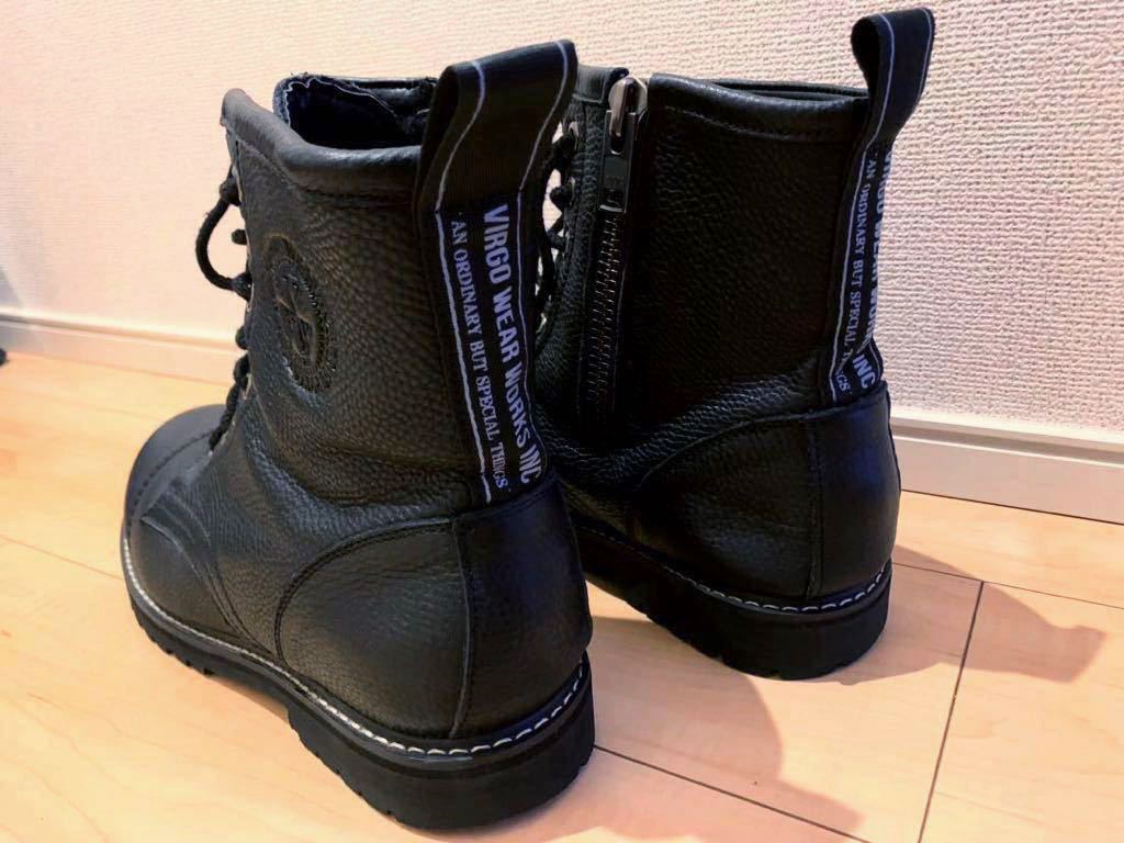 VIRGO WEAR WORKS 8HOLE MILITARIA BOOTS 牛革 カウレザー ブーツ 日本製 4 28.5 サイズ 黒 細美 ...