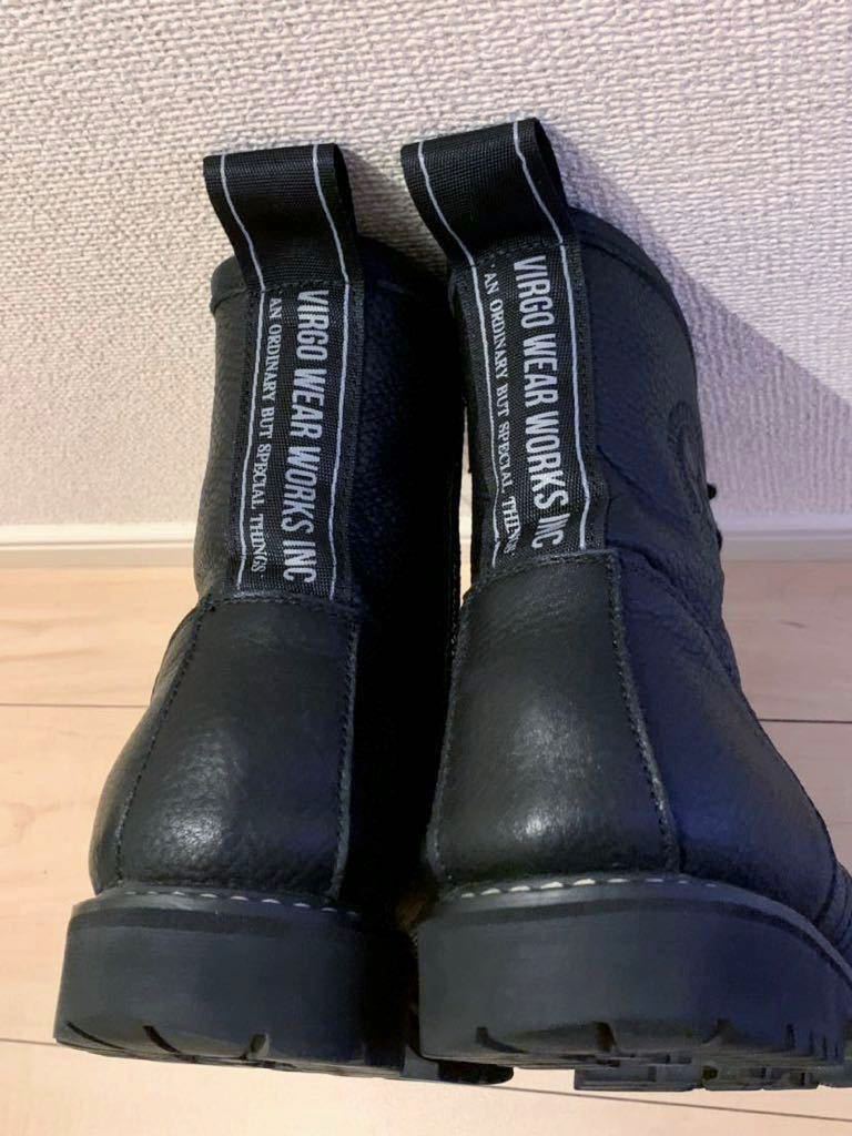 VIRGO WEAR WORKS 8HOLE MILITARIA BOOTS 牛革 カウレザー ブーツ 日本製 4 28.5 サイズ 黒 細美 ...