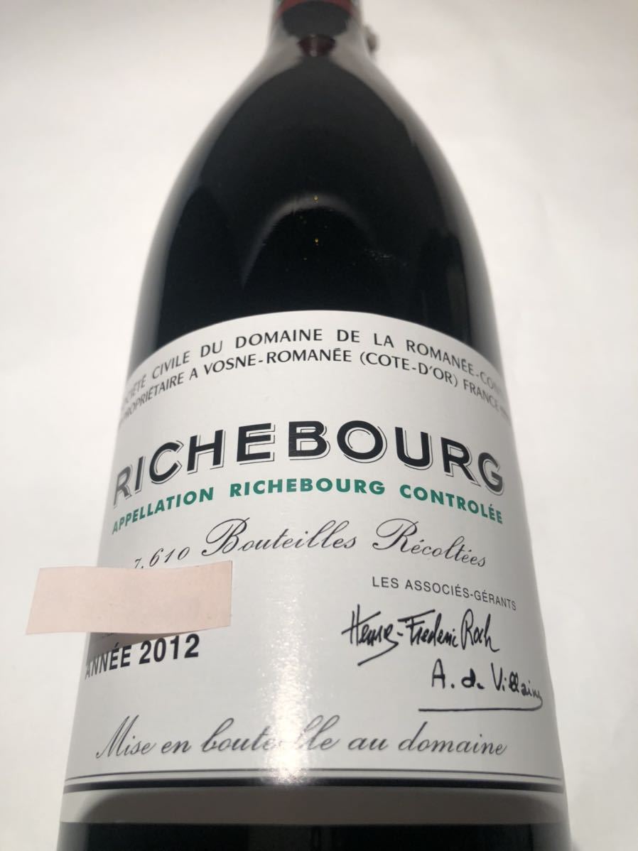 DRC ドメーヌ ド ラ ロマネ コンティ 2012 リシュブール グランクリュ 750ml 赤ワイン(コート・ドゥ・ニュイ)｜売買されたオークション情報、yahooの商品情報をアーカイブ公開 ...