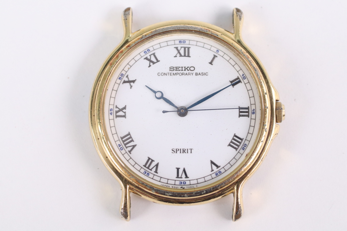 SEIKO セイコー CONTEMPORARY BASIC SPIRIT 5S21-7000 クォーツ メンズ 腕時計 2571-B(その他 ...