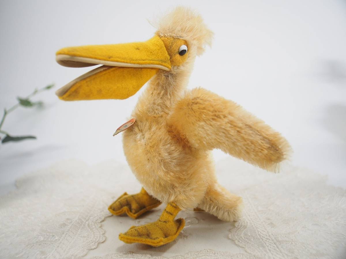 シュタイフ Piccy Pelican 17cm オールID's完品 ペリカンのピッシー ビンテージ STEIFF(シュタイフ社)｜売買された ...
