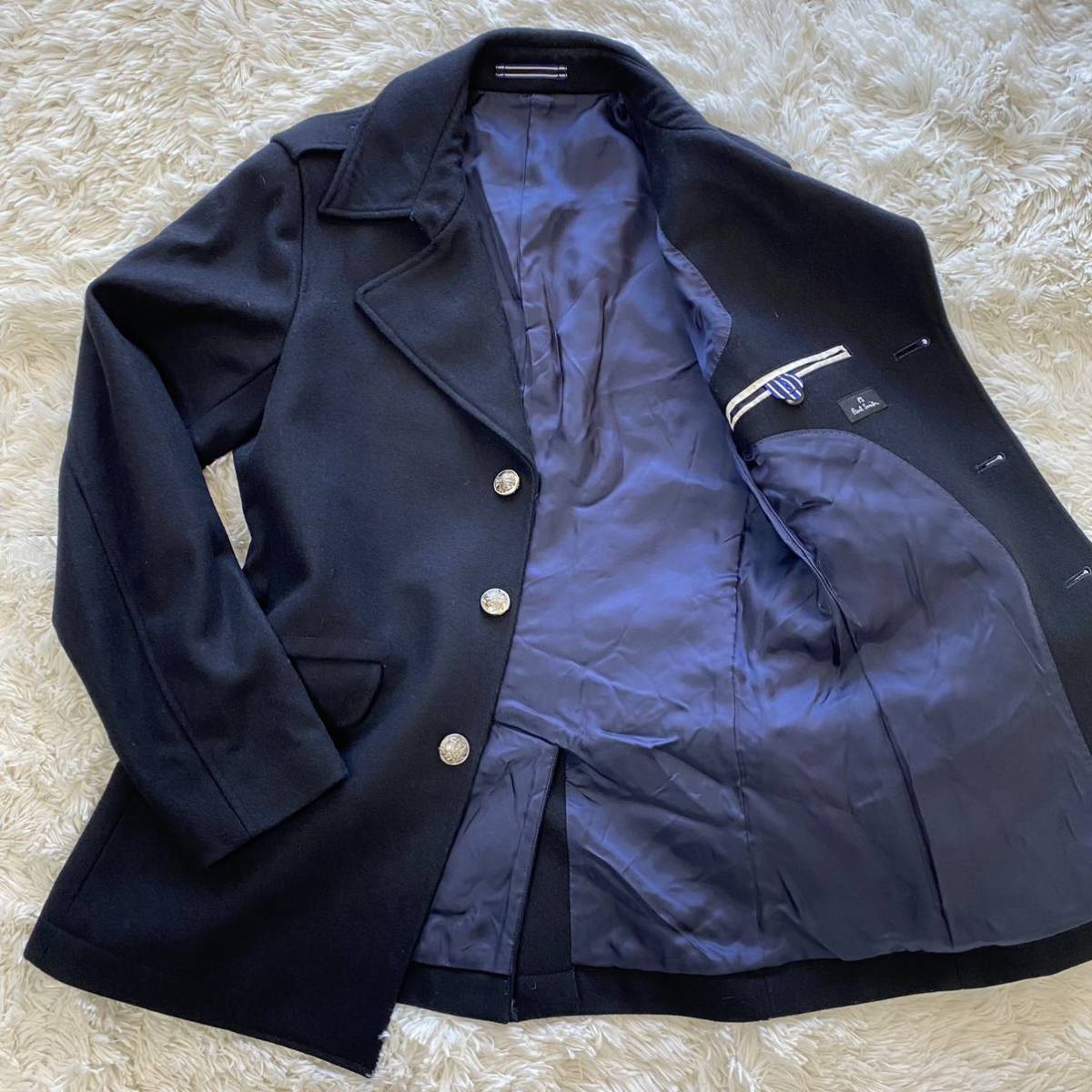 極上カシミヤ素材 ポールスミス 漂う英国調 PS Paul Smith Pコート ナポレオンジャケット Mサイズ 高級感 銀ボタン 紺 ダークネイビー(Mサイズ)｜売買されたオークション情報 ...