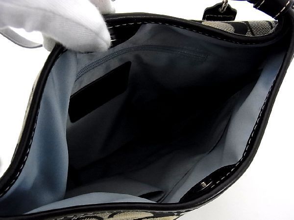 1円 COACH コーチ F14689 シグネチャー キャンバス×レザー ワンショルダーバッグ 肩掛けかばん レディース ブラック系 ...