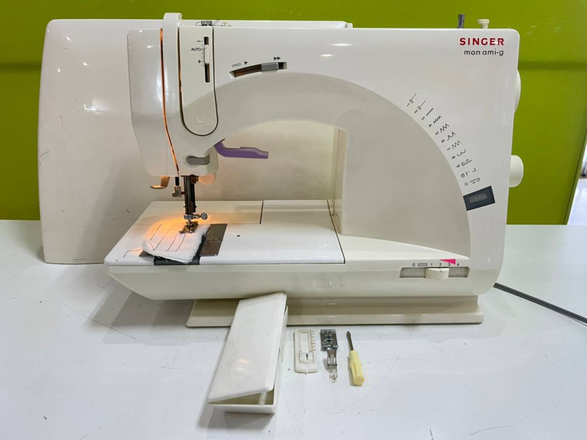 ジャンク品 SINGER シンガー 家庭用ミシン mon ami-g MODEL 1835 U13 日本製 通電 直線のみ試し縫い確認済み 1円スタート(その他)｜売買されたオークション情報 ...