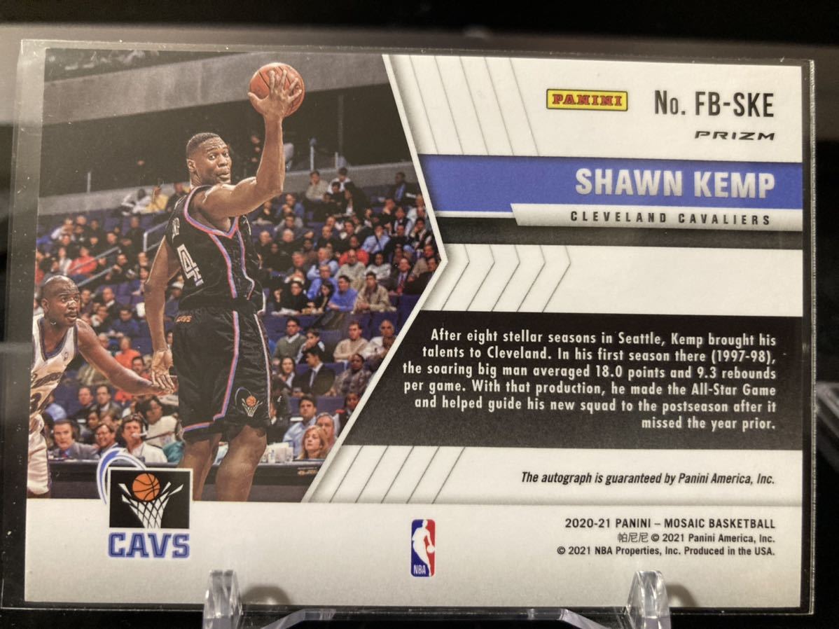 Shawn Kemp 2020-21 Panini Mosaic FastBreak Autographs NBA Basketball ...