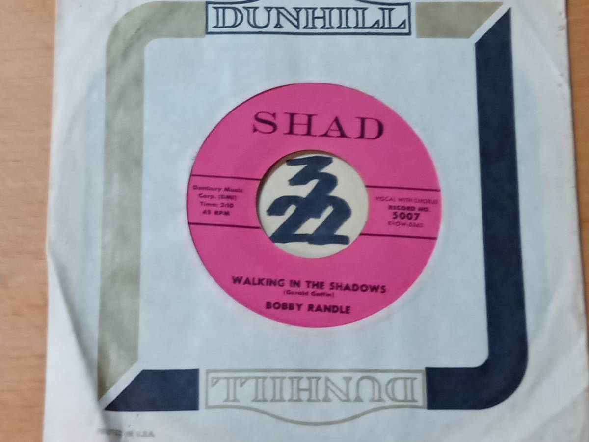 試聴 金曜日のDOO-WOP ’59 BOBBY RANDLE WALKING IN THE SHADOWS / KAREN 両面EX(R&B ...