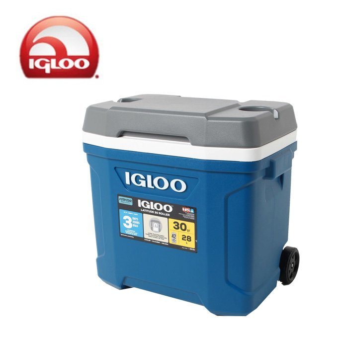 igloo イグルー クーラーボックス ハンドル キャスター付き LATITUDE 30 ROLLER 約28.4L ラティテュード アウ ...