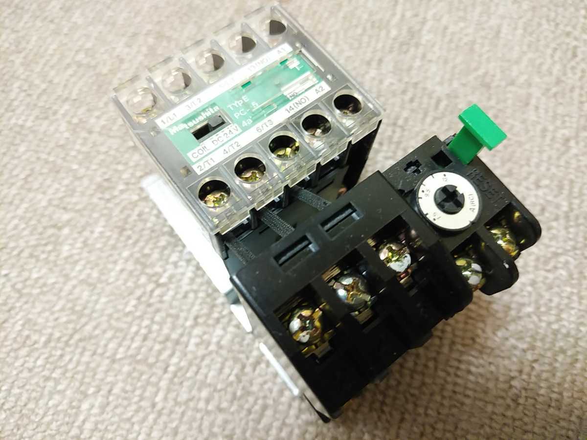 松下電工 電磁開閉器 電磁接触器 マグネットスイッチ TYPE PC-5 4a BMP650504 DC24V サーマルリレー TYPE ...