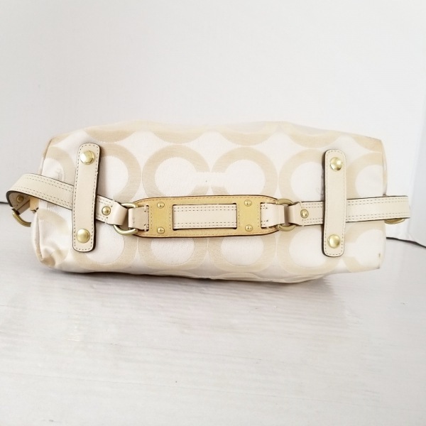 コーチ COACH ハンドバッグ 12947 マディソンオプアートサブリナ ジャガード×エナメル レザー ベージュ×ライトブラウン×アイボリー ...