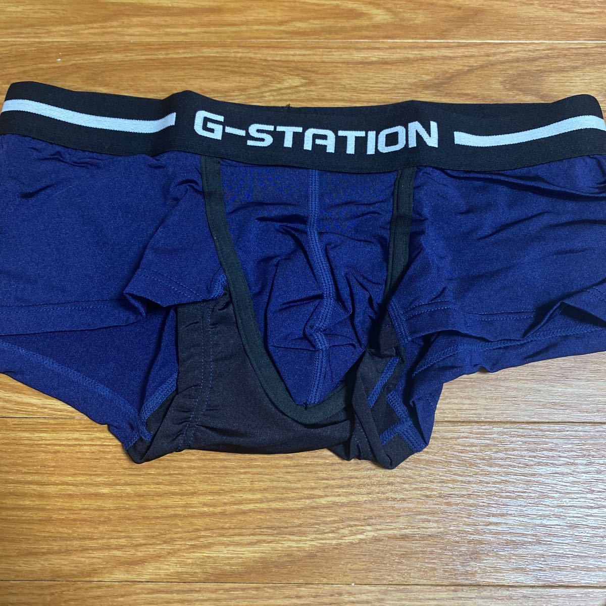 G-Station/ジーステーション 極薄水着生地 ピチピチフィット ショート丈 ボクサーパンツ Lサイズ ネイビー(Lサイズ)｜売買された ...