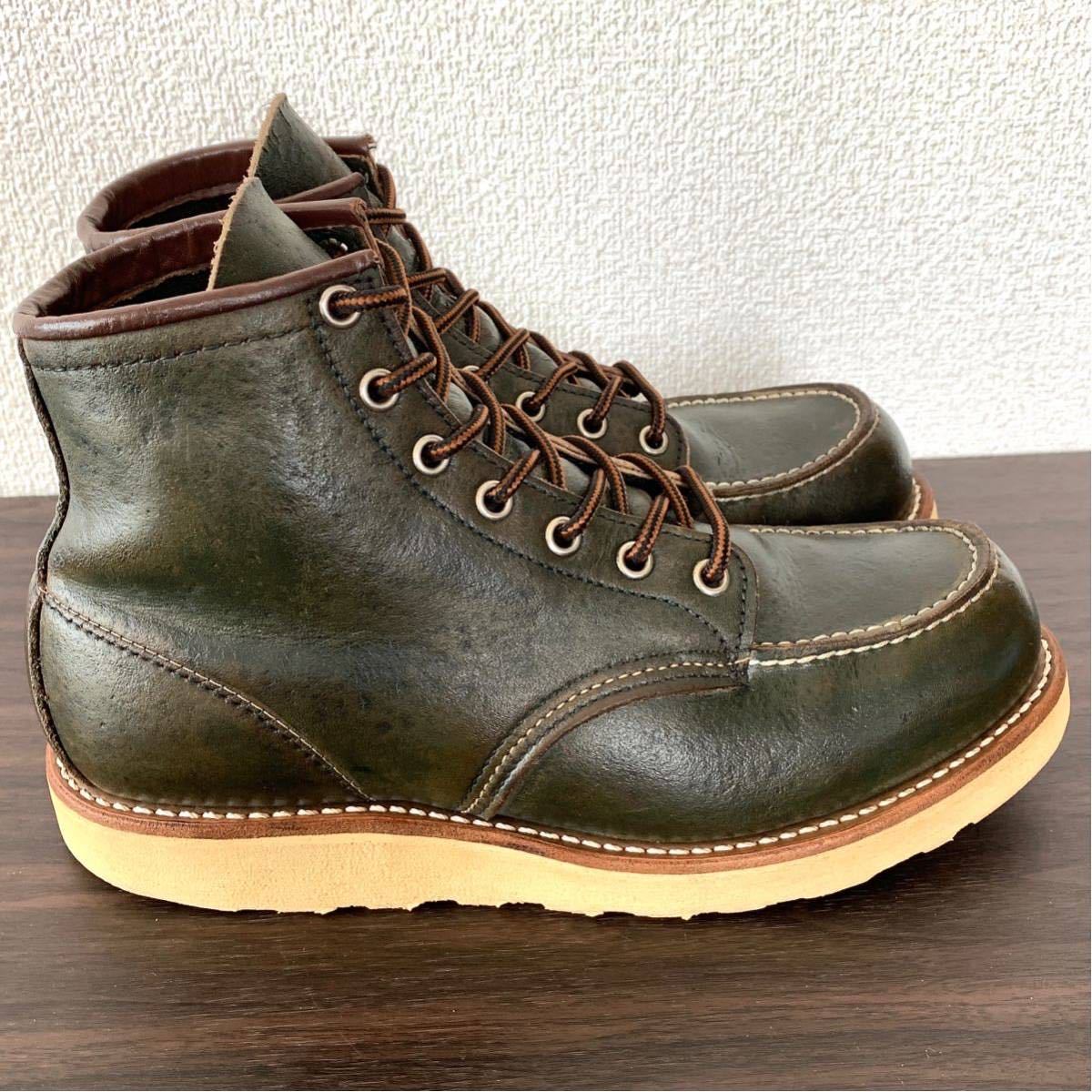 刺繍羽タグ RED WING 8180 8E 約26.0cm 1999年製 カンガタン アイリッシュセッター モックトゥ レッドウィング ...