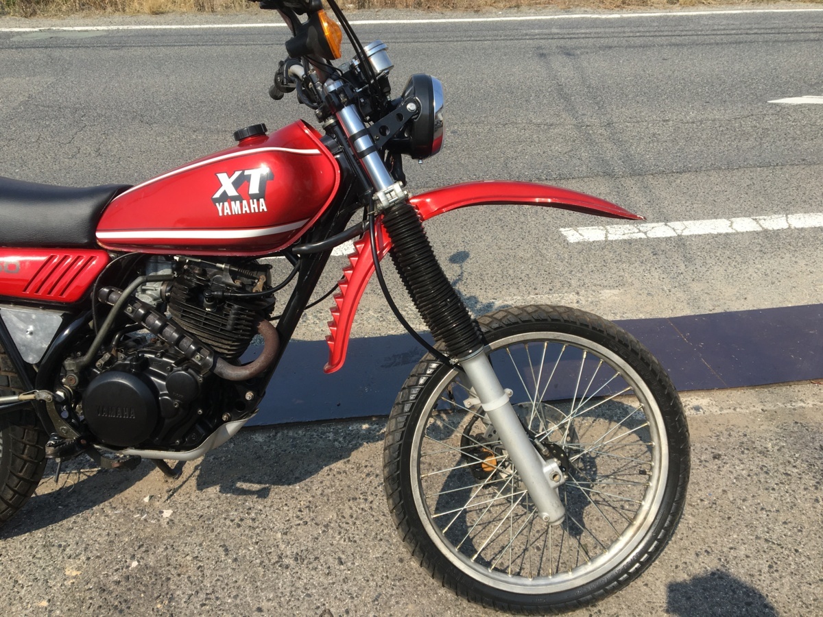 ヤマハ XT250 3Y5 実働 書付 フレームオフ オールペイント 12V化 ディスク シビエライト カスタム多数 VMX 林道 レストアに ...