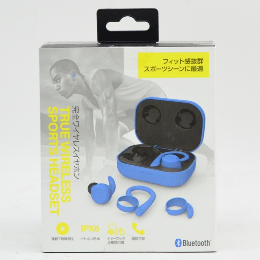 FUGU ワイヤレスイヤホン FG-TWS-SPT01-BL ブルー Bluetooth5.1 最大約7時間 IPX6 イヤーフック2種類付属(イヤフォン)｜売買されたオークション情報 ...