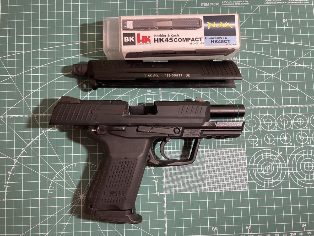 VFC / UMAREX HK45COMPACT カスタム NOVA 製カスタムスライド装着 HK45CT HK45 HK45c hk ...