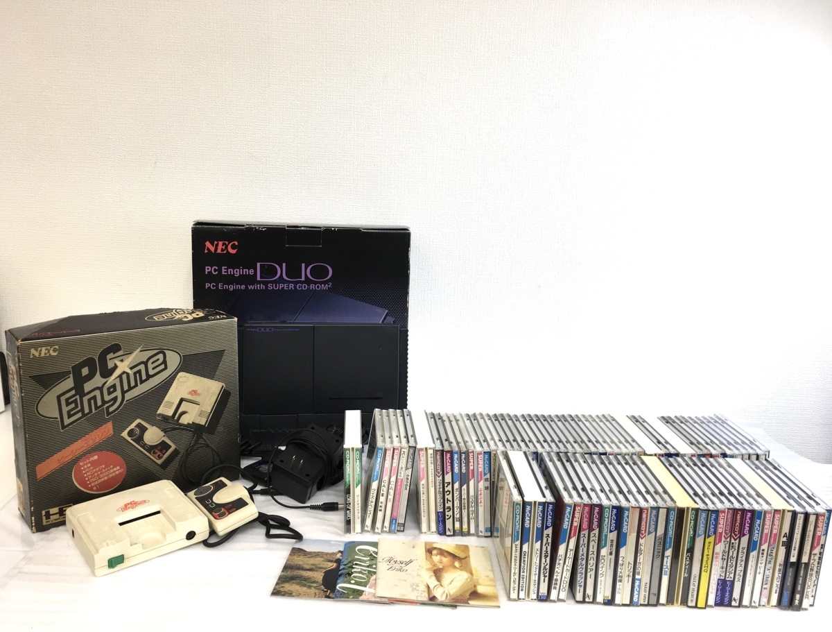 川口店 現状品 NEC PC Engine 本体 コントローラー NEC PC Engine with SUPER CD-ROM2 ソフト ...