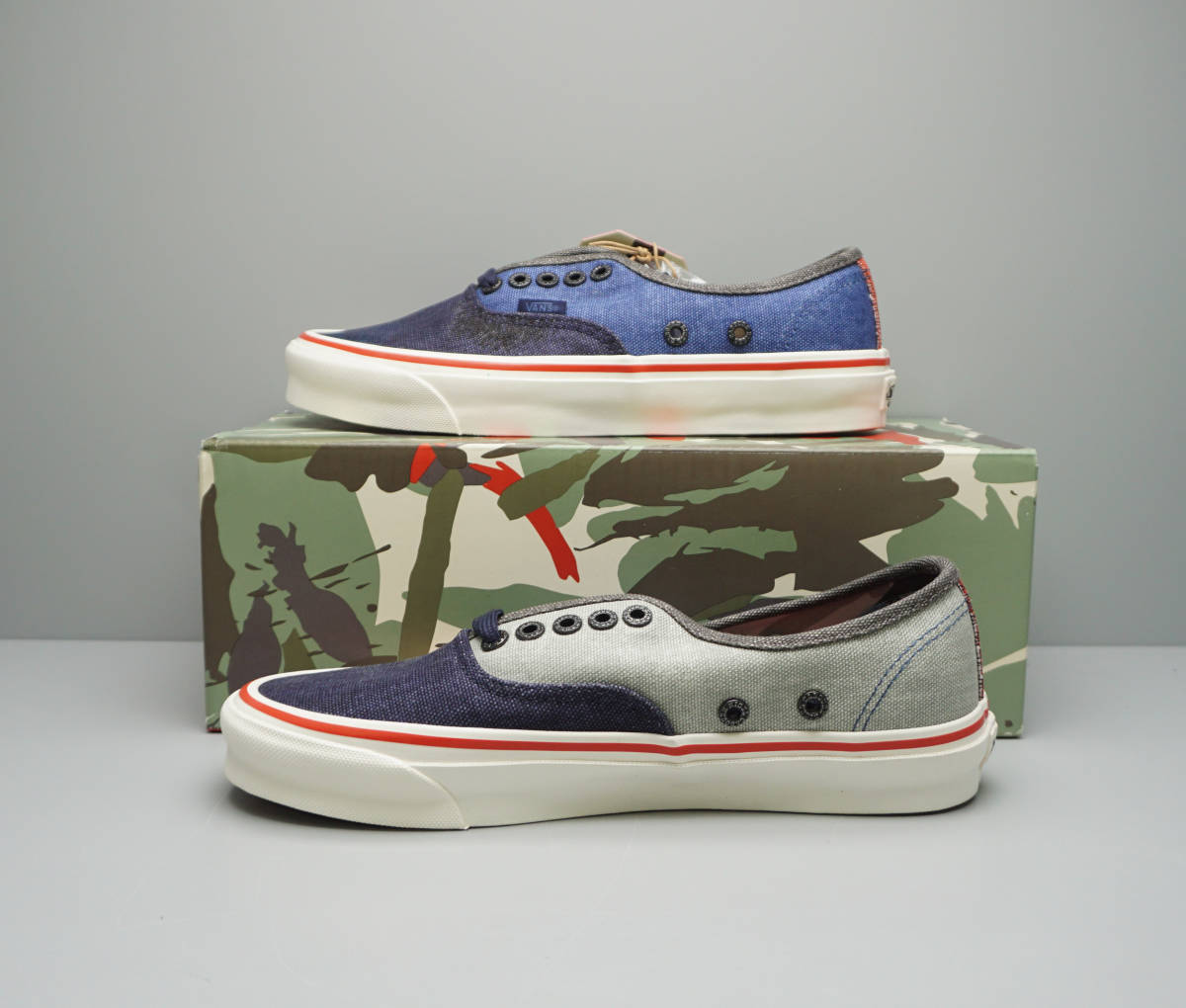超レア Nigel Cabourn x VANS VAULT ヴィンテージ加工 OG AUTHENTIC スニーカー HUMAN MADE ...