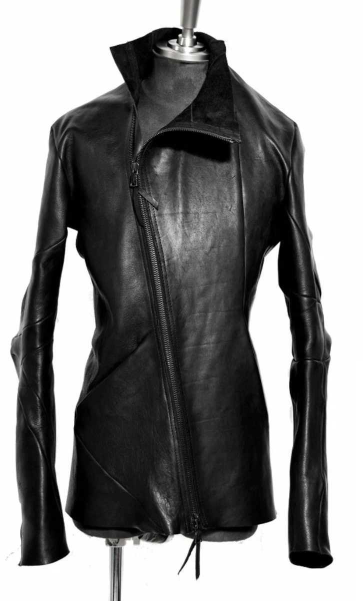 40万 LEON EMANUEL BLANCK DISTORTION Leather Jacket GUIDI HORSE 48 black ...
