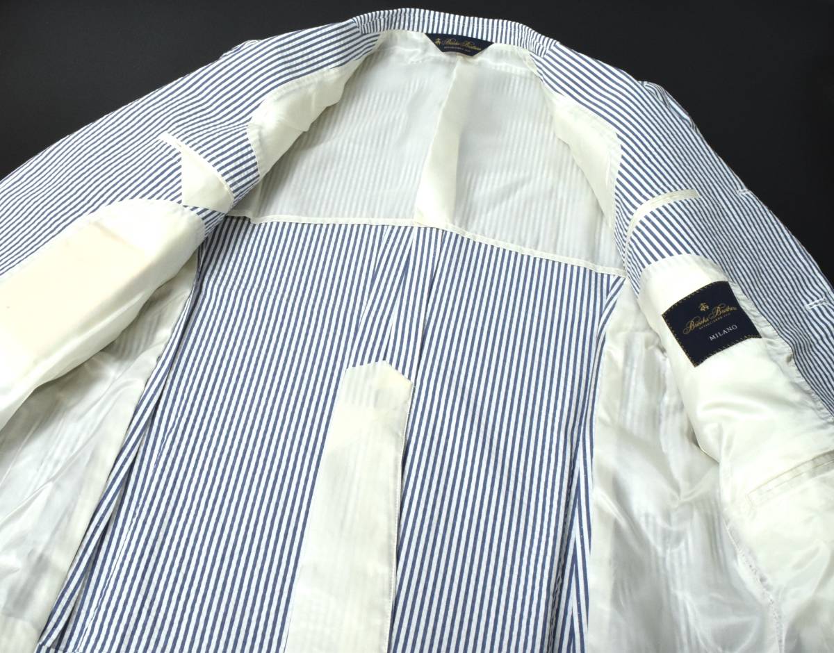 6.4万 BROOKS BROTHERS ブルックスブラザーズ 春夏 シアサッカー ストライプ ジャケット 44REG AB8 BE6相当(XLサイズ以上)｜売買されたオークション情報 ...